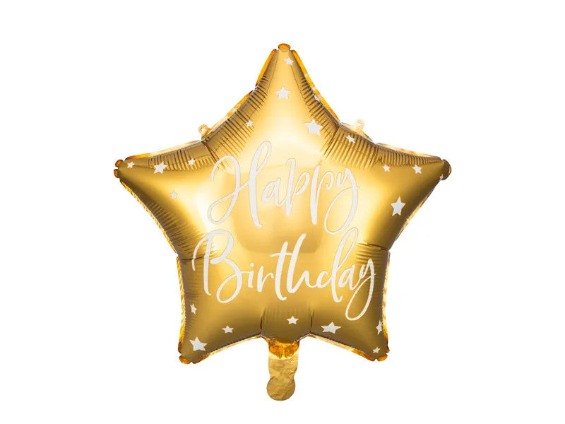 Gold Foil Happy Birthday Balloon – Love of Character