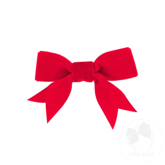 Mini Velvet Two-Loop Bow with Fancy Cut-Tail – Love of Character