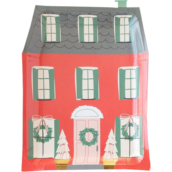 Village Christmas House Shaped Plates – Love of Character