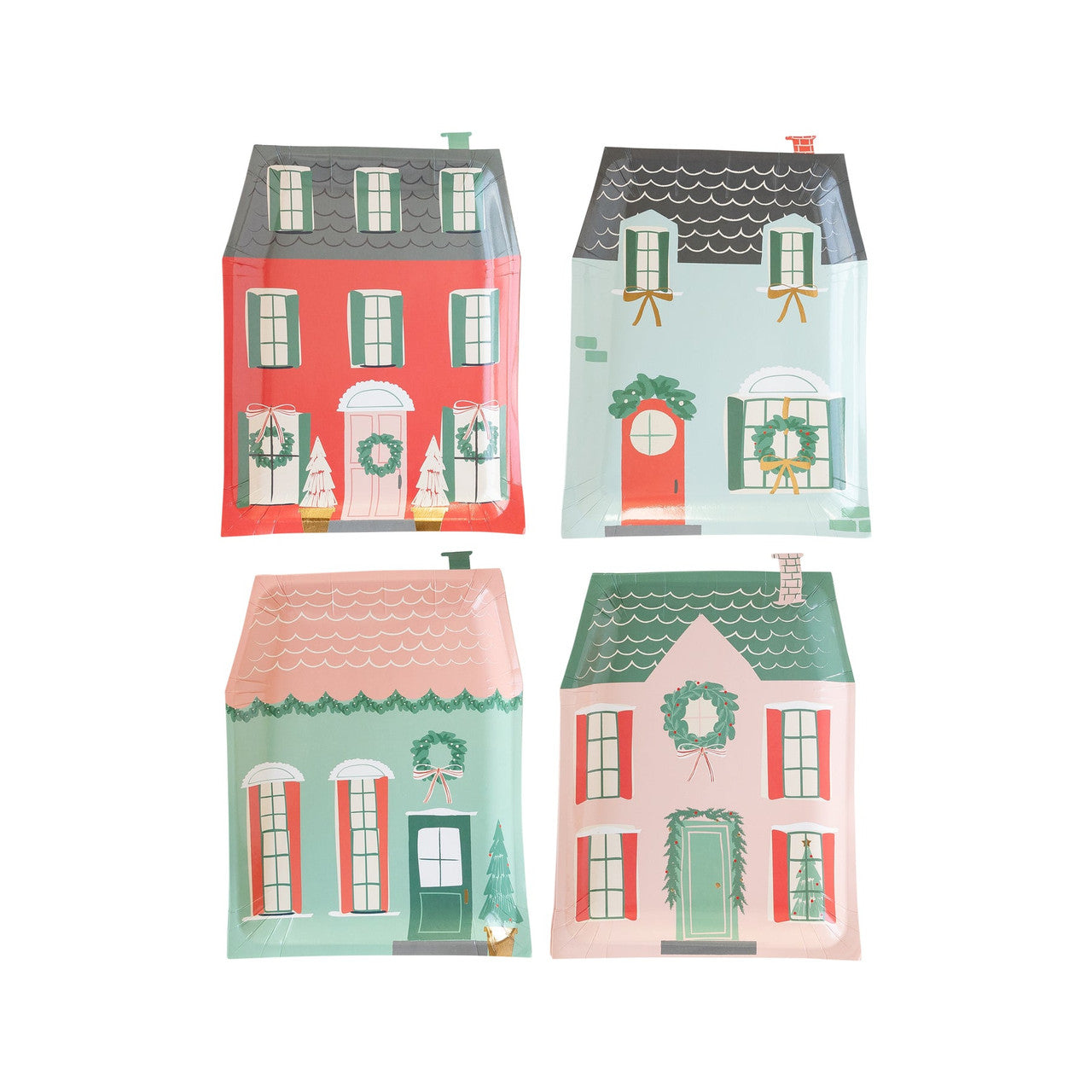 Village Christmas House Shaped Plates – Love of Character